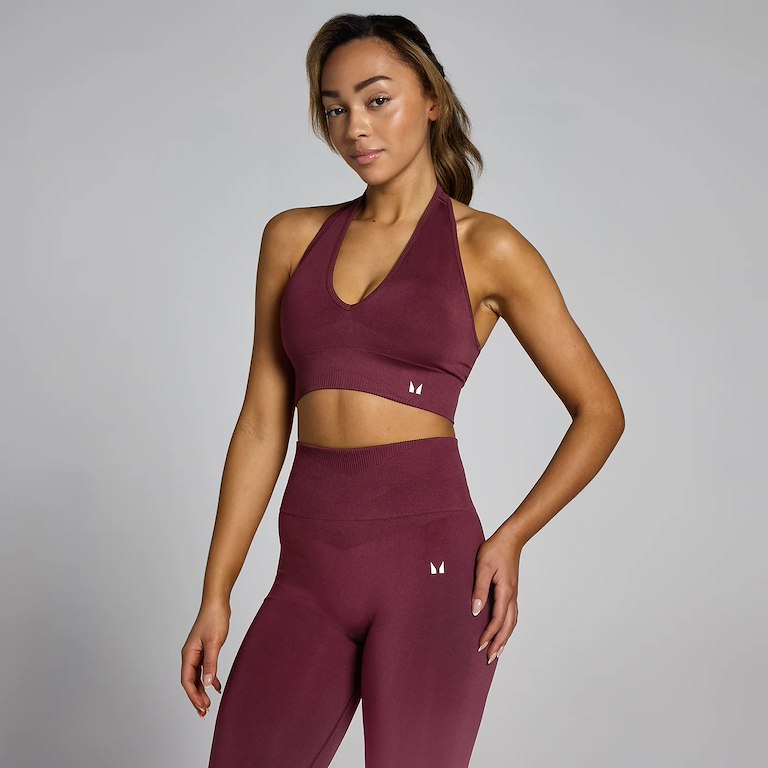 MP Women's Tempo Seamless Halter Neck Bra − ženski grudnjak − crveno vino