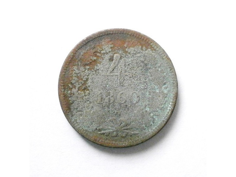 Austria 4 krojcera 1860 A