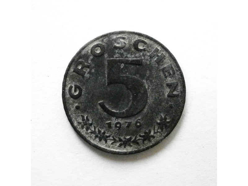 Austria 5 groša 1976