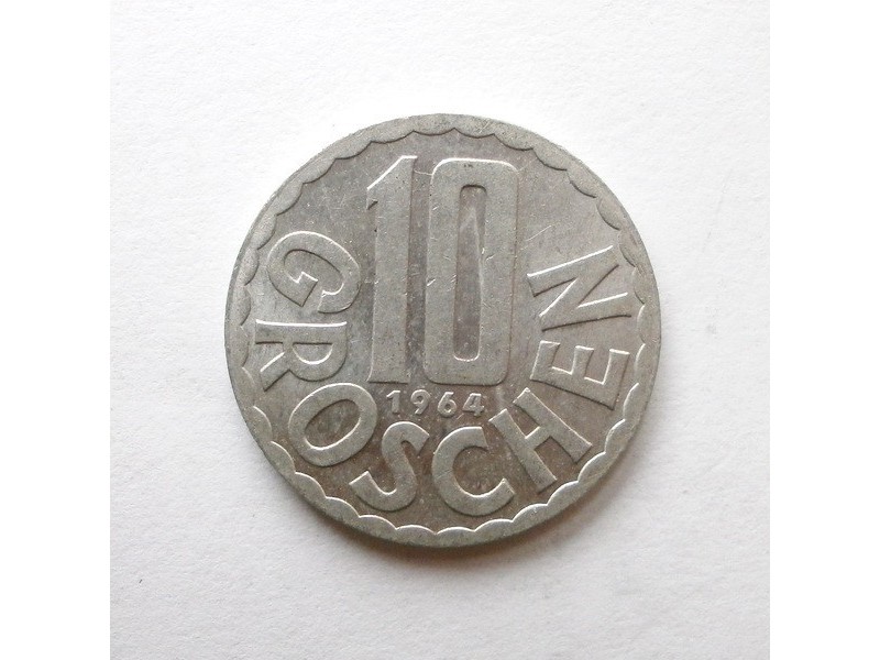 Austria 10 groša 1964