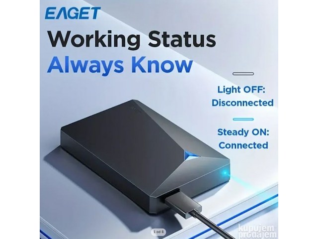 EAGET Brzi USB 3.0 Spoljni eksterni Hard Disk - 500GB