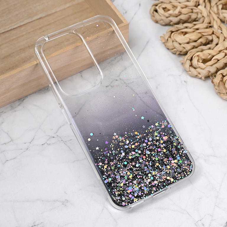 Zastitna silikonska maska (futrola) Glitter - Huawei Honor 200 Lite crna