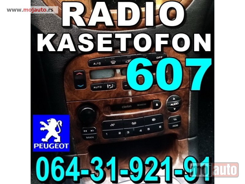 RADIO KASETOFON Pežo 607 Peugeot