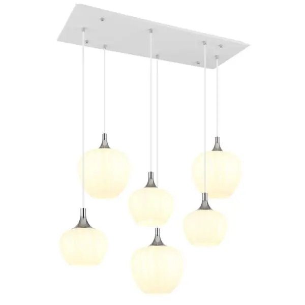 Lusteri i Visilice | Globo Maxy 15548-6HW – Bela
