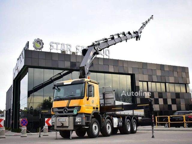 Mercedes-Benz ACTROS 3546 8x4 HIAB 622 Fly Jib Winch kamion s ravnom platformom