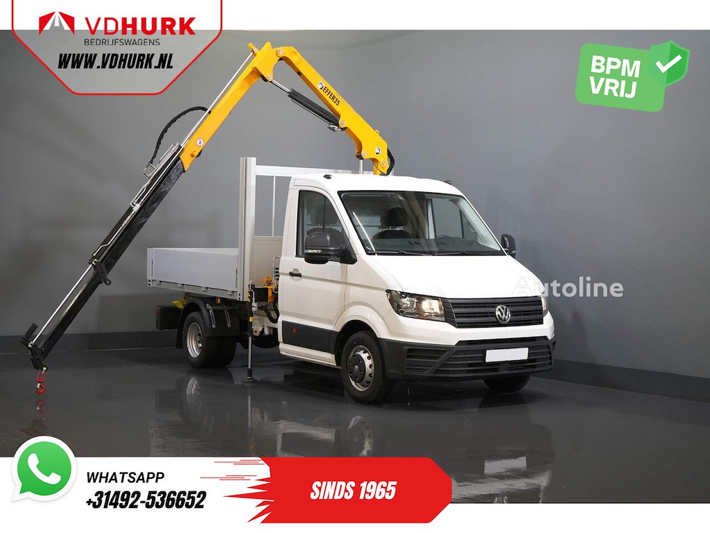 Volkswagen Crafter 50 165 pk Effer 352S Kraan/ Crane/ Kran/ Autokran/ PTO/ kamion s ravnom platformom < 3.5t