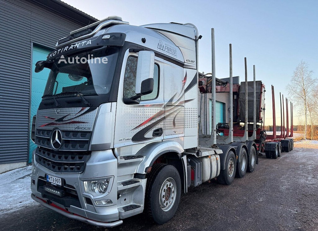 Mercedes-Benz Arocs kamion za prevoz drva + šumarska prikolica