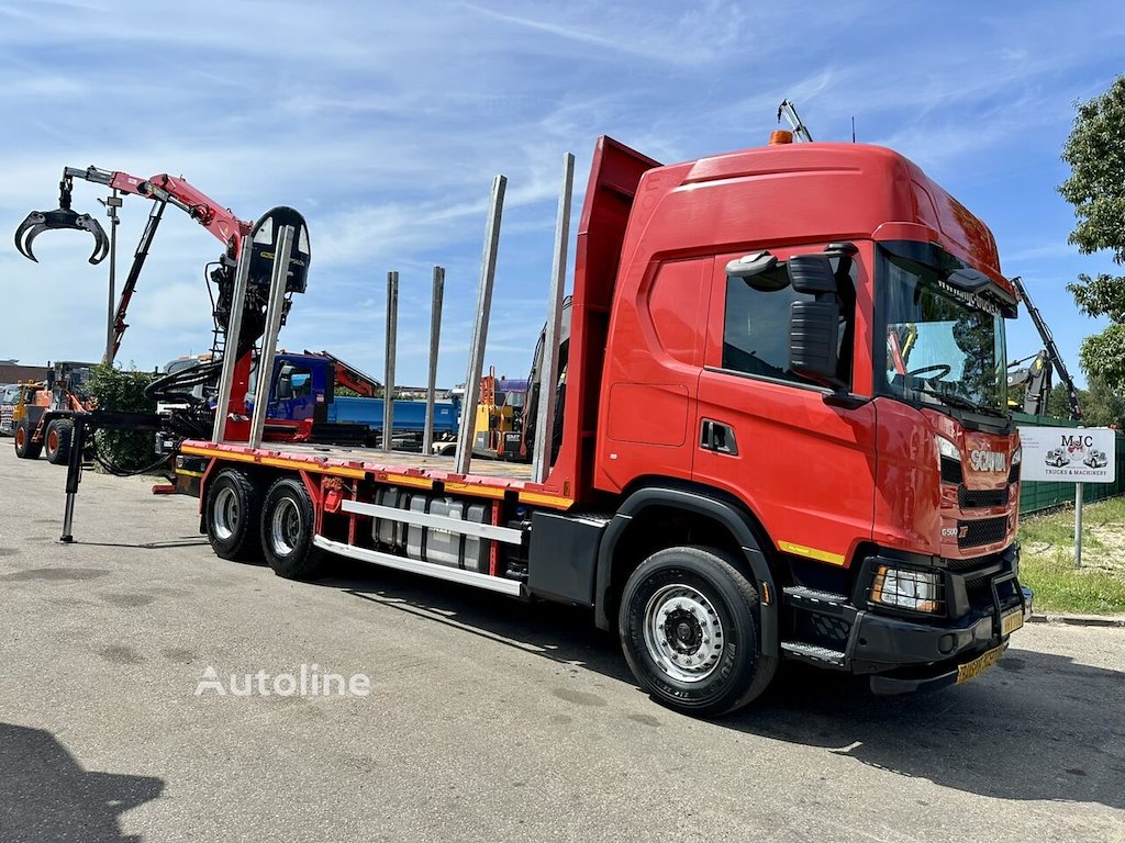 Scania G500 XT 6x4 WOOD / TIMBER / HOLZ CRANE PALFINGER EPSILON Q150Z + kamion za prevoz drva