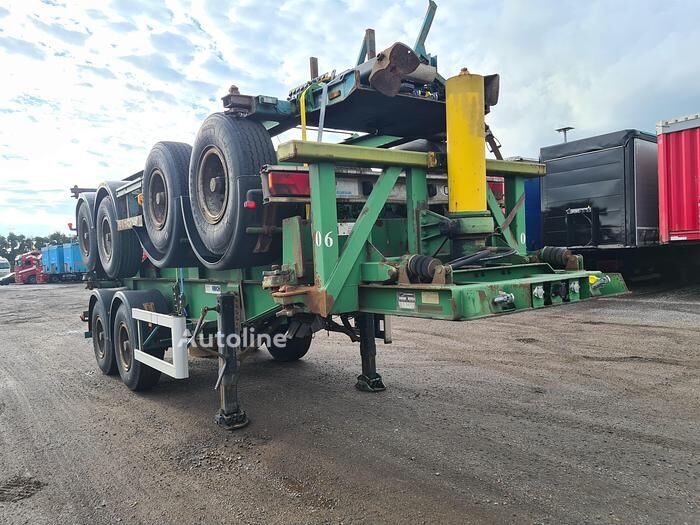 KORTEN 2 AXLE CONTAINER CHASSIS STEEL SUSPENSION BPW DRUM poluprikolica za prevoz kontejnera