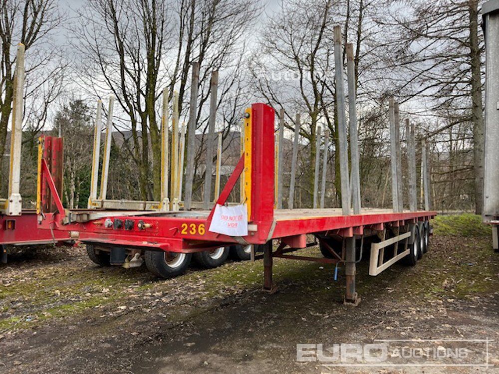 Prodaje se SDC 2014 SDC Trailers Flat Trailer, Timber Pins & Bolsters(Tested 08 poluprikolicu platformu na aukciji