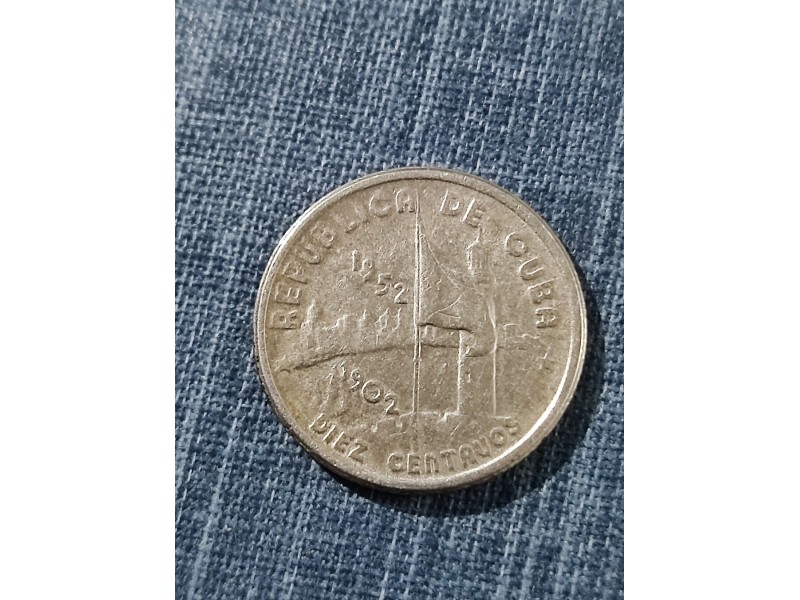 10 centimosa 1952 Kuba