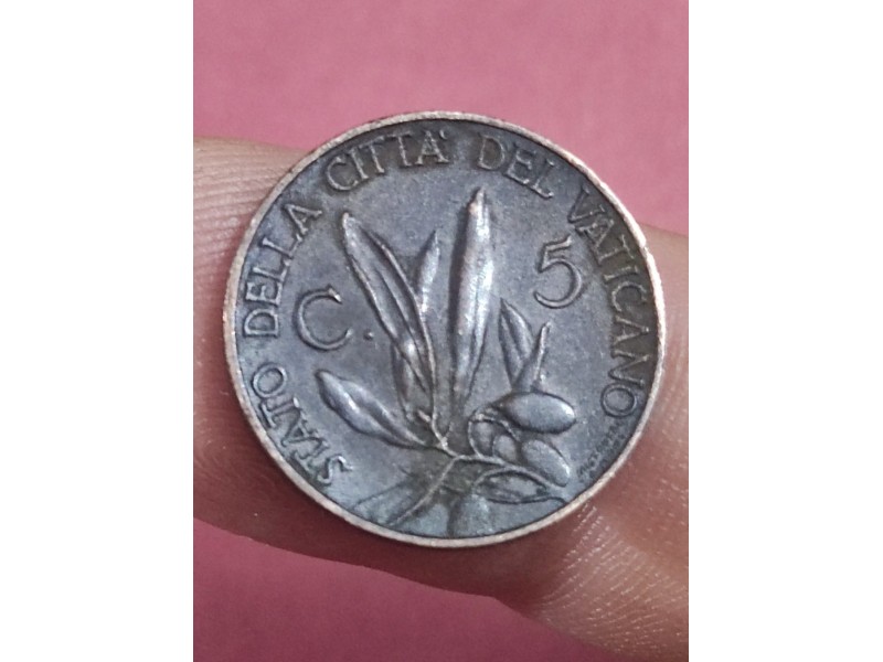 5 centesimi Vatikan 1930.