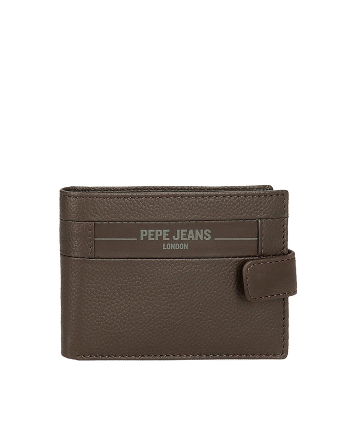 NOVČANIK CHECKBOX HORIZONTAL CLIP BROWN Pepe Jeans