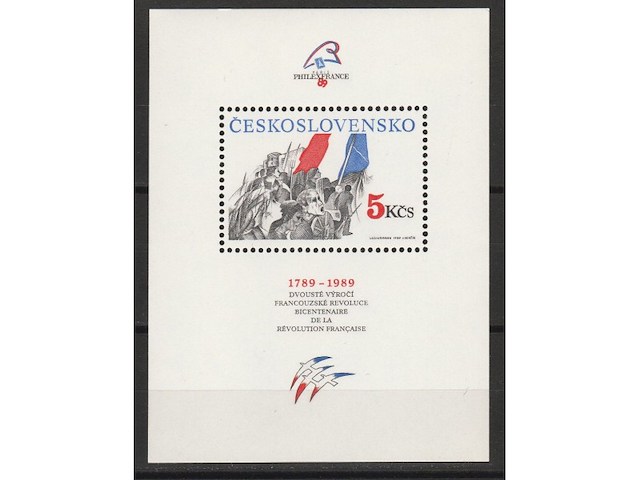Čehoslovačka - 1989 - Francuska revolucija - MNH