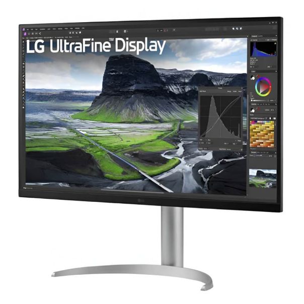 LG Monitor 32UQ850V-W 32"/IPS/3840x2160/60Hz/5ms GtG/HDMIx2,DP,USB/pivot,visina/zvučnici/srebrna