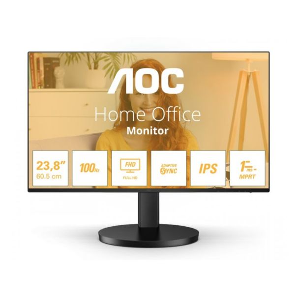 AOC Monitor 24B3HA2 23,8"/IPS/1920x1080/100Hz/1ms MPRT/VGA,HDMI/VESA/zvučnici/crna