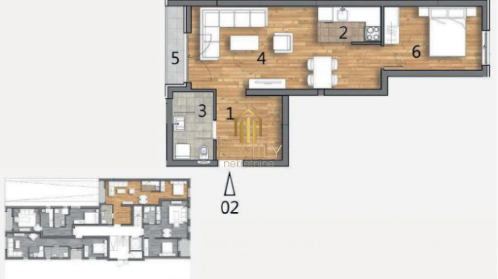 Novogradnja na Telepu, 2. 0 soban, prizemlje, 44. 78m2