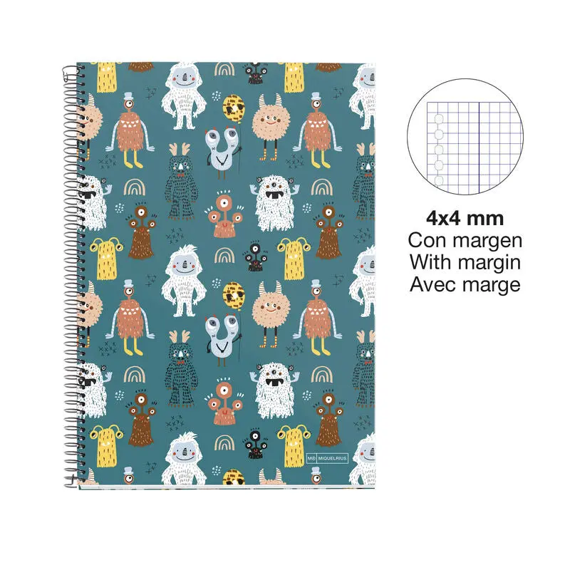 MIQUELRIUS Sveska Monsters,215x315mm, Kvadratići