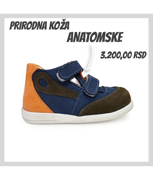 KOŽNE POLUSANDALE - BILLY / NAVY
