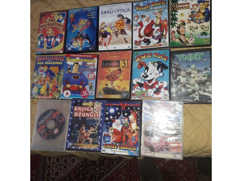 Lot dvd 14 crtani +4 divlji svet