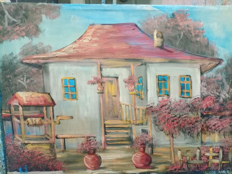 Kuca Bore Stankovića 70x50cm ulje na platnu