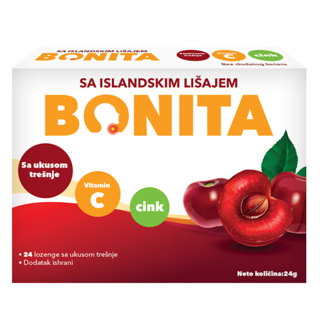 BONITA LOZENGE ZA GRLO UKUS TREŠNJE