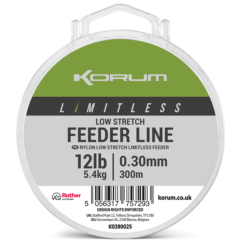KORUM LIMITLESS LOW STRETCH FEEDER LINE 300M