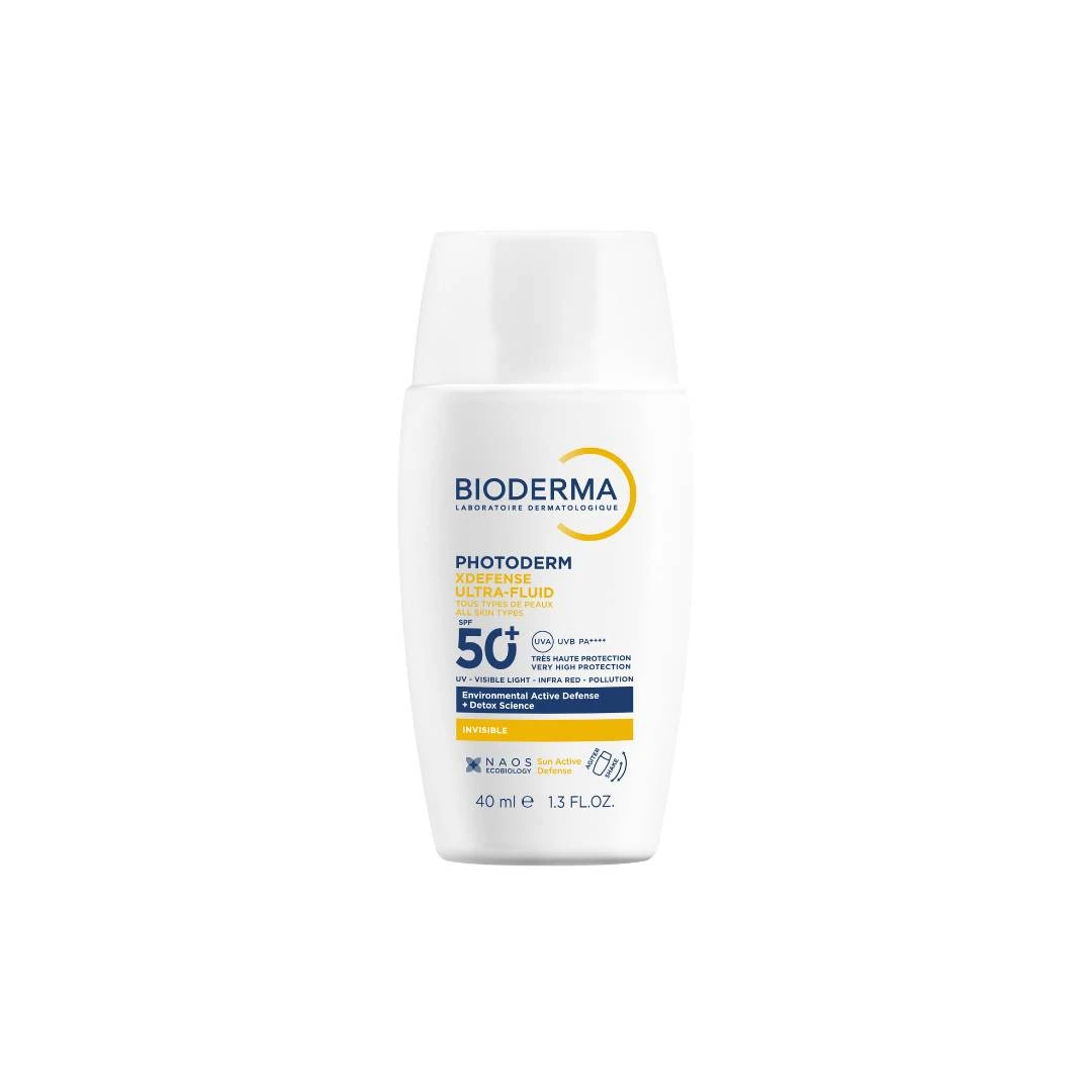 BIODERMA Photoderm XDEFENSE Ultra-Fluid SPF50+ Invisible 40 mL; Nevidljiva Detoks Zaštita od Sunca