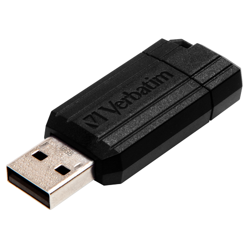 VERBATIM 16GB Pinstripe USB Flash Drive (Crni) USB 2.0, 16GB, do 8 MB/s, do 2.5 MB/s