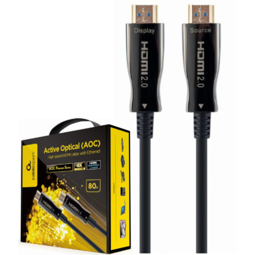 CCBP-HDMI-AOC-80M-02 Gembird Active Optical (AOC) High speed HDMI cable with Ethernet Premium 80m