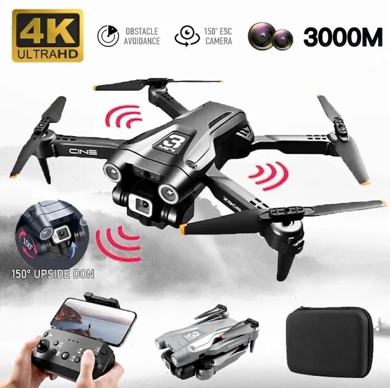 Dron Z908 sa dve kamere 4k i senzor za izbegavanje Cena 6990din -