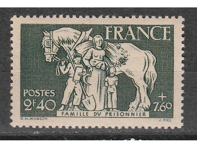 Francuska, France-Prisoners of war Relief Fund-1943-MNH