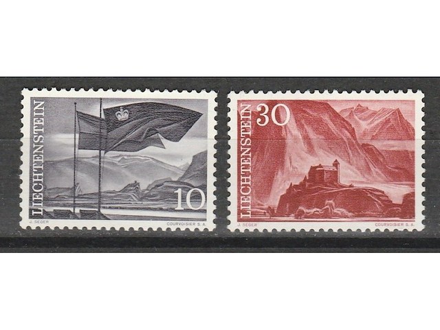 Liechtenstein - 1959 - Landscapes - MNH