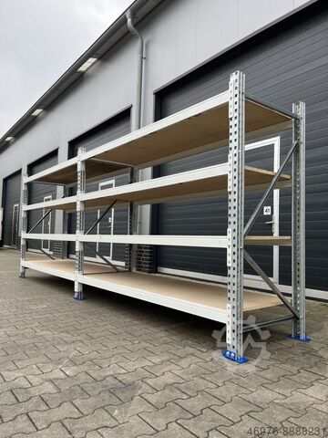 Palet rack Heavy-duty rack High rack
SSI Schäfer PR600/ 2,55 lfm./ Ständer: 2.350 x 800 mm/ Traversen: 2.400 mm