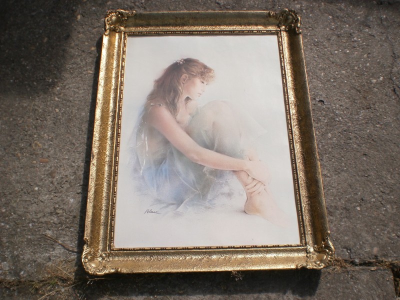 Devojka iz profila 63x83 cm BLANC