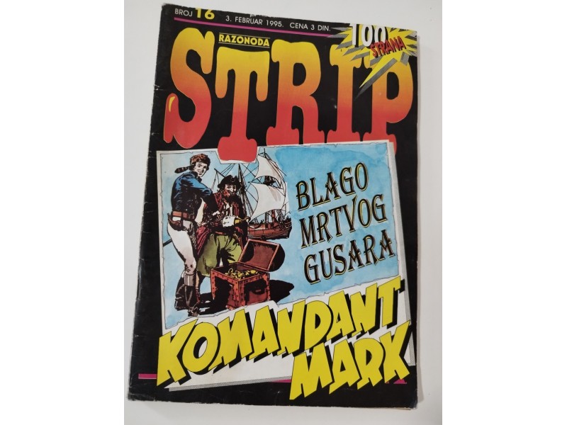 Strip razonoda 16 Blago mrtvog gusara 1995 godina
