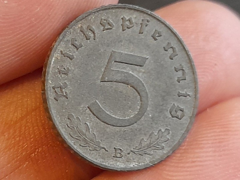 Nemacka, 5 pfennig 1940 B