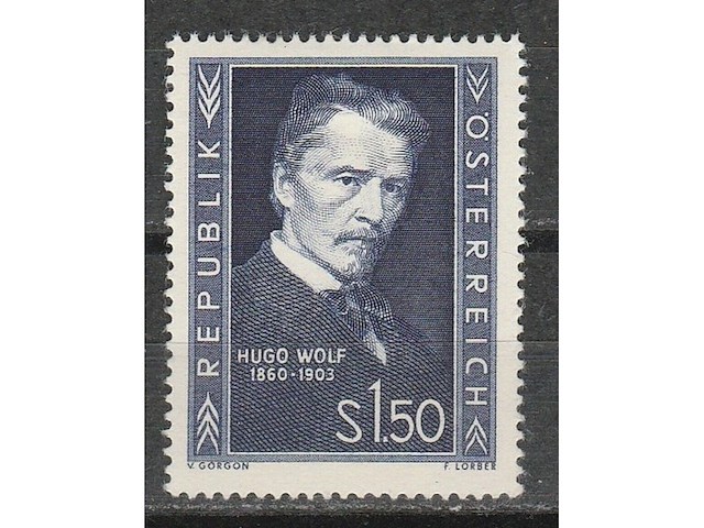 Austria, Austrija - 1953 - Hugo Wolf - MH