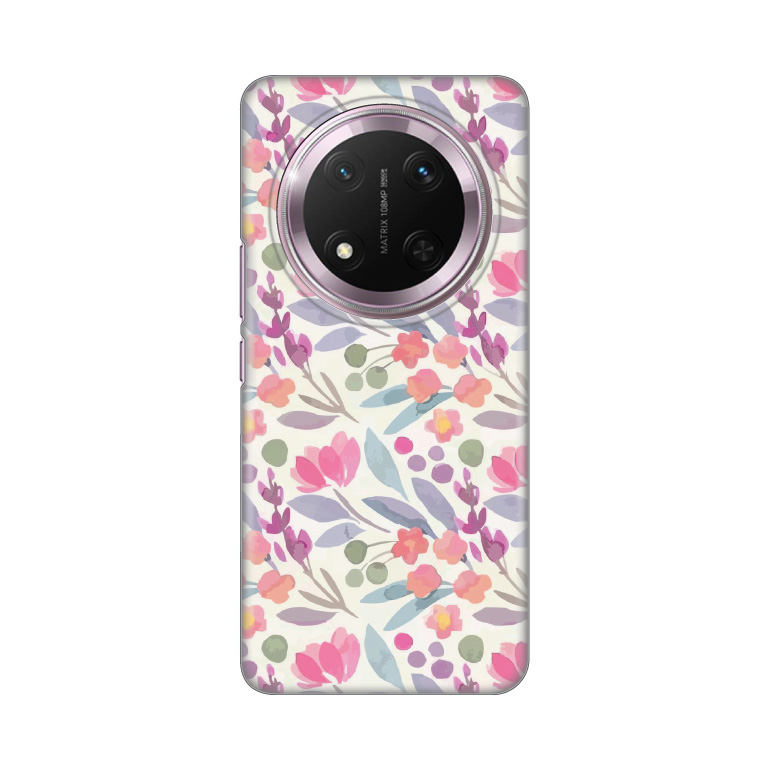 Zastitna silikonska maska (futrola) PRINT - Huawei Honor Magic 7 lite Watercolor Flowers