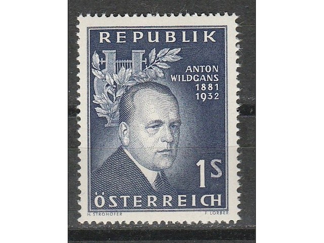 Austria, Austrija - 1957 - Anton Wildgans - MH