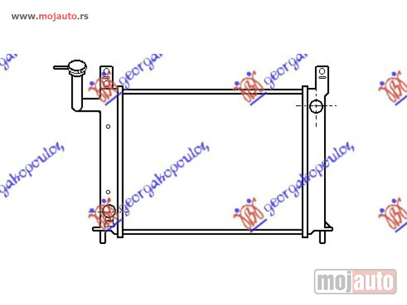 HLADNJAK MOTORA 1.4/1.6CC (49x34.8) (KOYO) Nissan sunny (n13) 86-89 -nedostupno