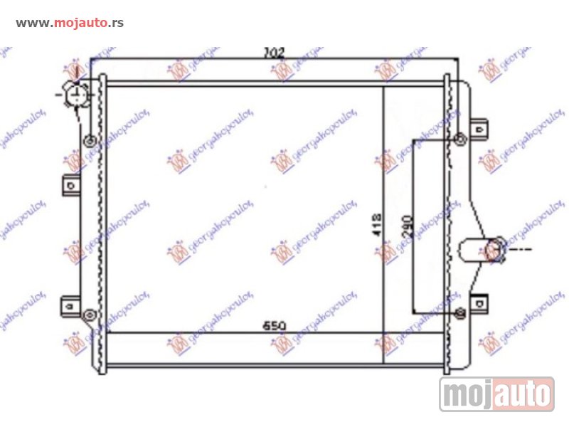 HLADNJAK MOTORA 2.0 TFSi BENZIN / 2.0 TDi DIZEL (650x450) (LEMLJEN SPOJ) Seat altea 04-15 -dostupno