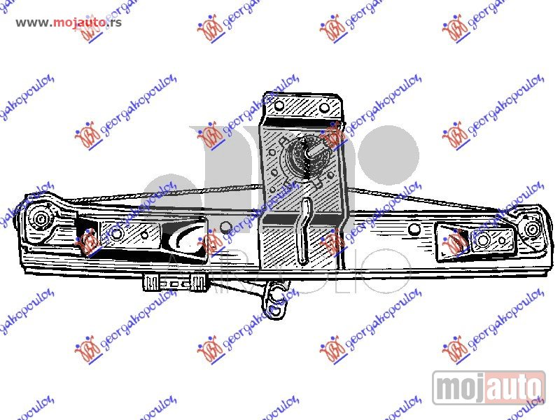 PODIZAC ZADNJEG PROZORA MEHANICKI 5 VRATA (A KVALITET) Levo Opel corsa d 06-15 -dostupno