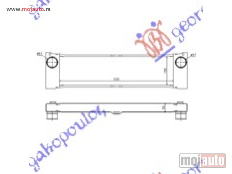 HLADNJAK INTERKULERA 2.2 CDi (630x158x50) Mercedes vito (w639) & viano 04-10 -dostupno