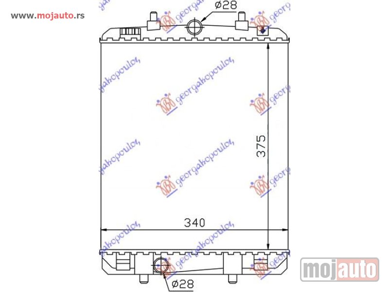 HLADNJAK MOTORA 1.4 HDi (37.4x32.6x16) Toyota aygo 06-12 -dostupno