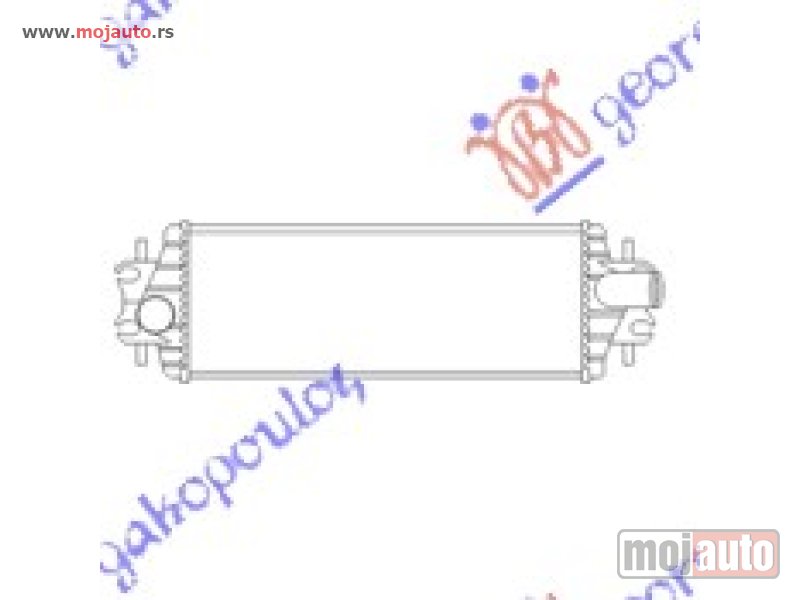 HLADNJAK INTERKULERA 2.5 DTi DIZEL (540x175x40) Opel vivaro 02-06 -dostupno