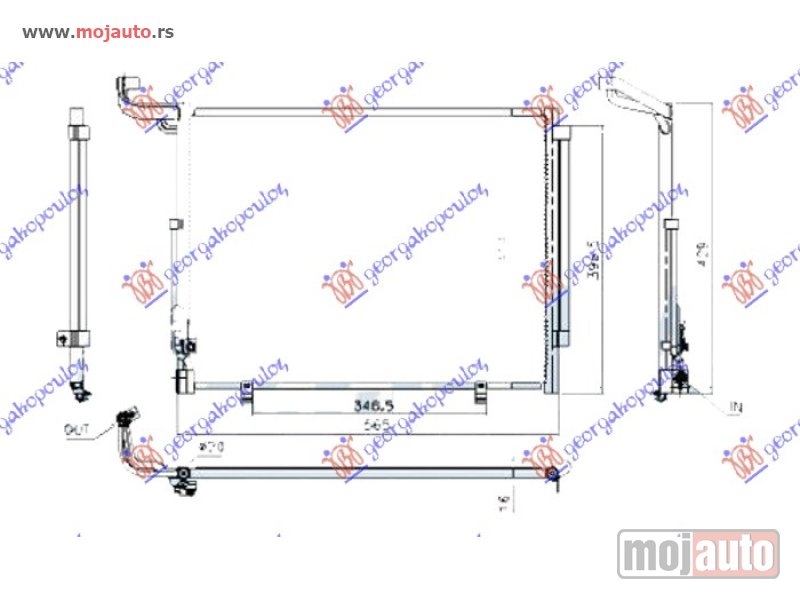 HLADNJAK KLIME 1.0 EcoBoost BENZIN (AUTO) (490x410x16) Ford ecosport 17- -dostupno
