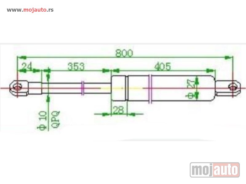 AMORTIZER GEPEK VRATA (800L-510N) Fiat ducato 89-94 -dostupno