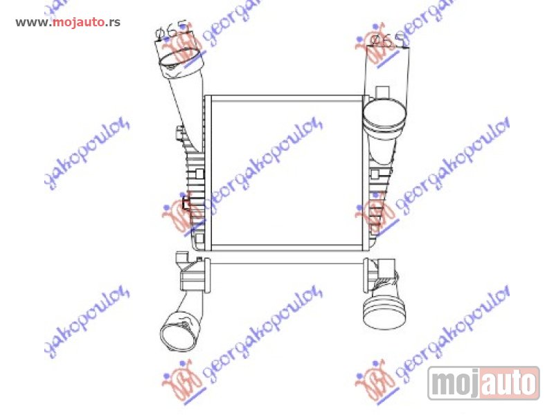 HLADNJAK INTERKULERA 2.5-3.0-5.0 Tdi DSL (288x292x50) (66-66) Levo Audi q7 09-15 -dostupno