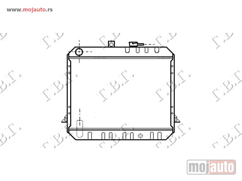 HLADNJAK MOTORA 2.4 DIZEL (40x53) Toyota hi-ace (yh 50) 83-85 -dostupno
